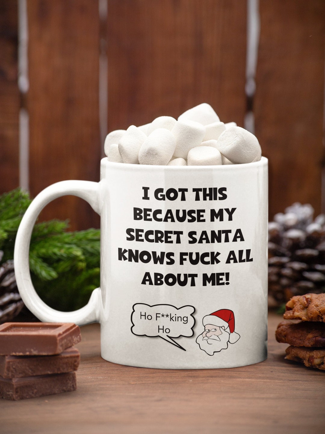 Funny Secret Santa Mug, Joke Secret Santa, Work Secret Santa for Him ...