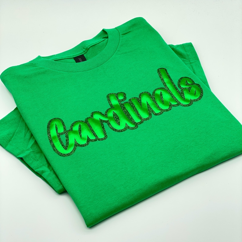 Puff Print Team Shirt: Glitter Outline - Personalized Raised Letters - Etsy