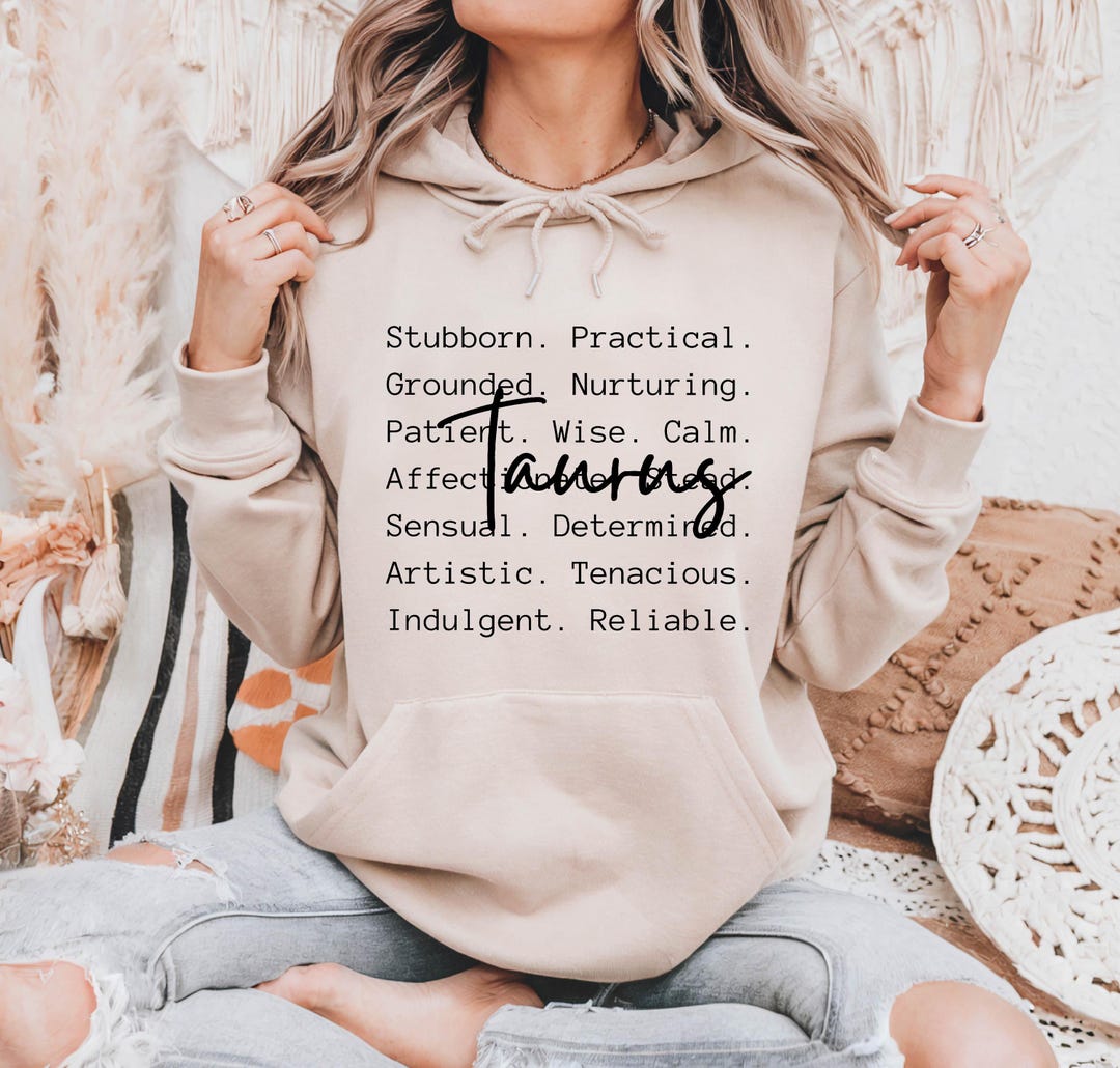 Taurus Zodiac Hoodie: Astrology Gift, Celestial Clothing - Etsy