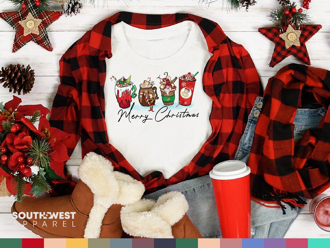 Merry Christmas Shirt Cute Christmas Shirt Women Christmas - Etsy