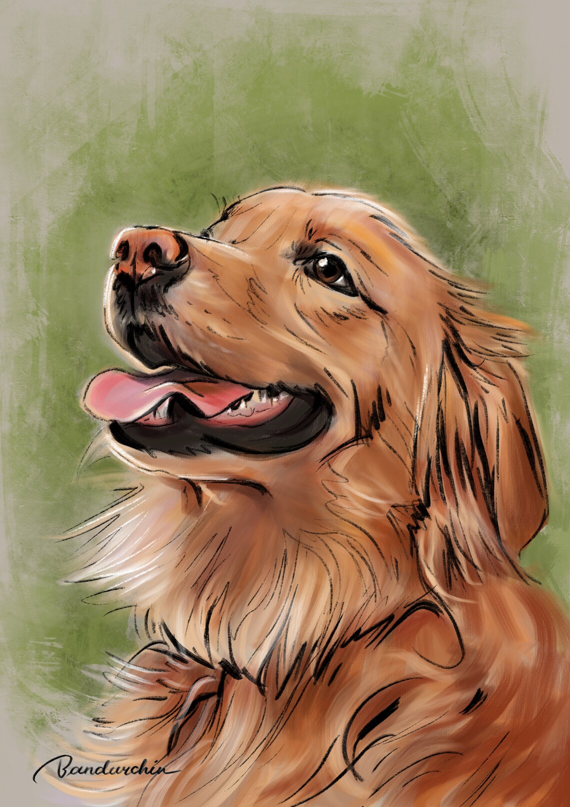 Custom Pet Portraits From Photos, Personalized Digital Dog and Cat ...