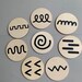 Wooden Pre-writing Mark Making Discs Learning Resource EYFS Early Years ...