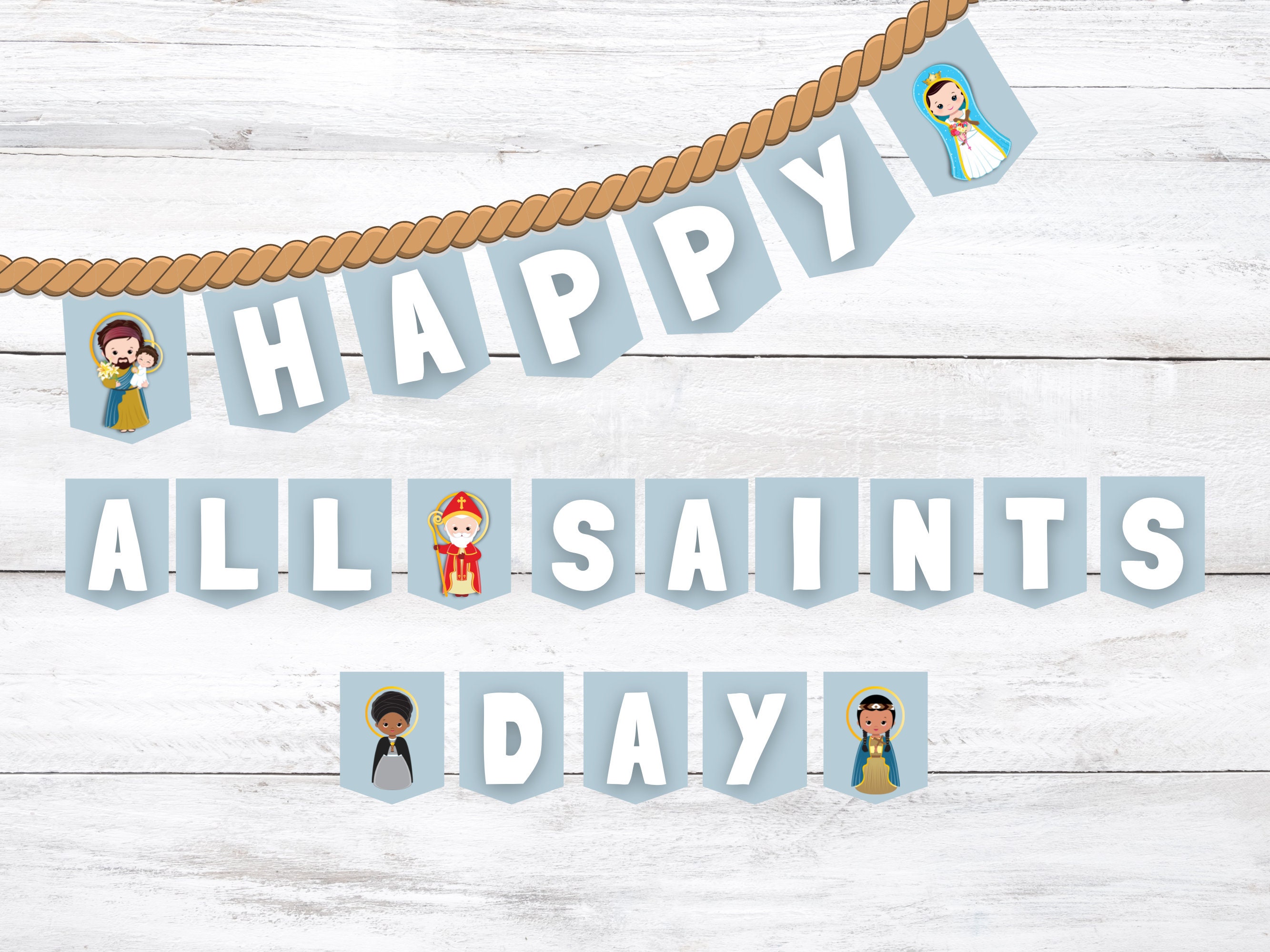 Printable All Saints' Day Party Banner PDF - Etsy