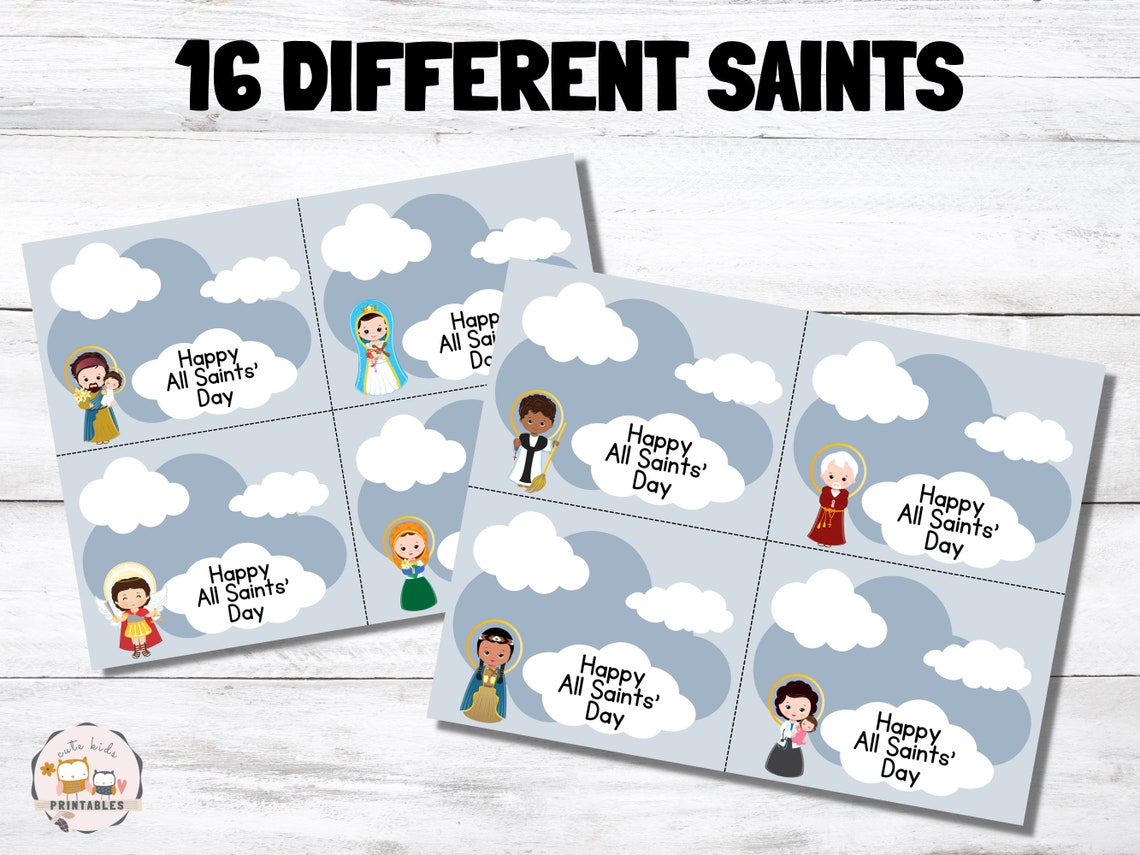 All Saints Day Party Printable Bag Toppers for Treats - Etsy
