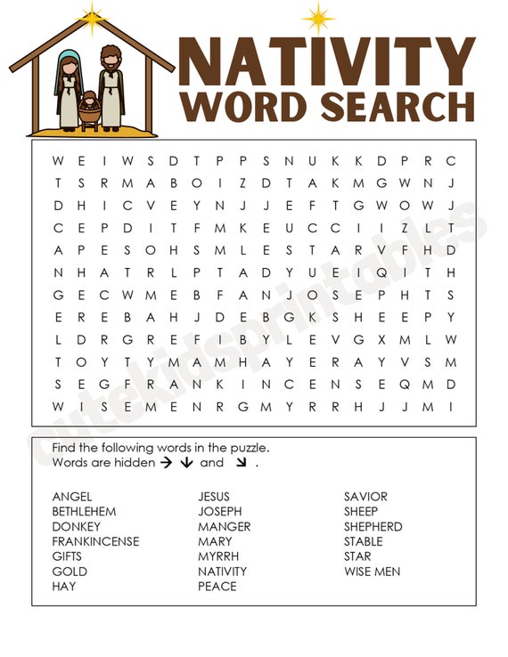 Christian Christmas Word Search 69 Christmas Word Search Printable