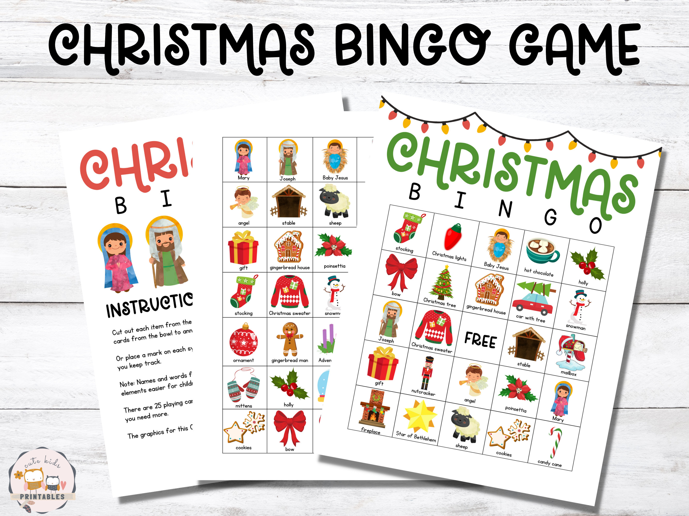 Christmas Bingo Game PDF Party Printable - Etsy