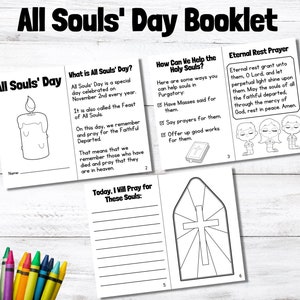 All Souls' Day Mini Book PDF - Colorable - Catholic Booklet for Kids - Etsy