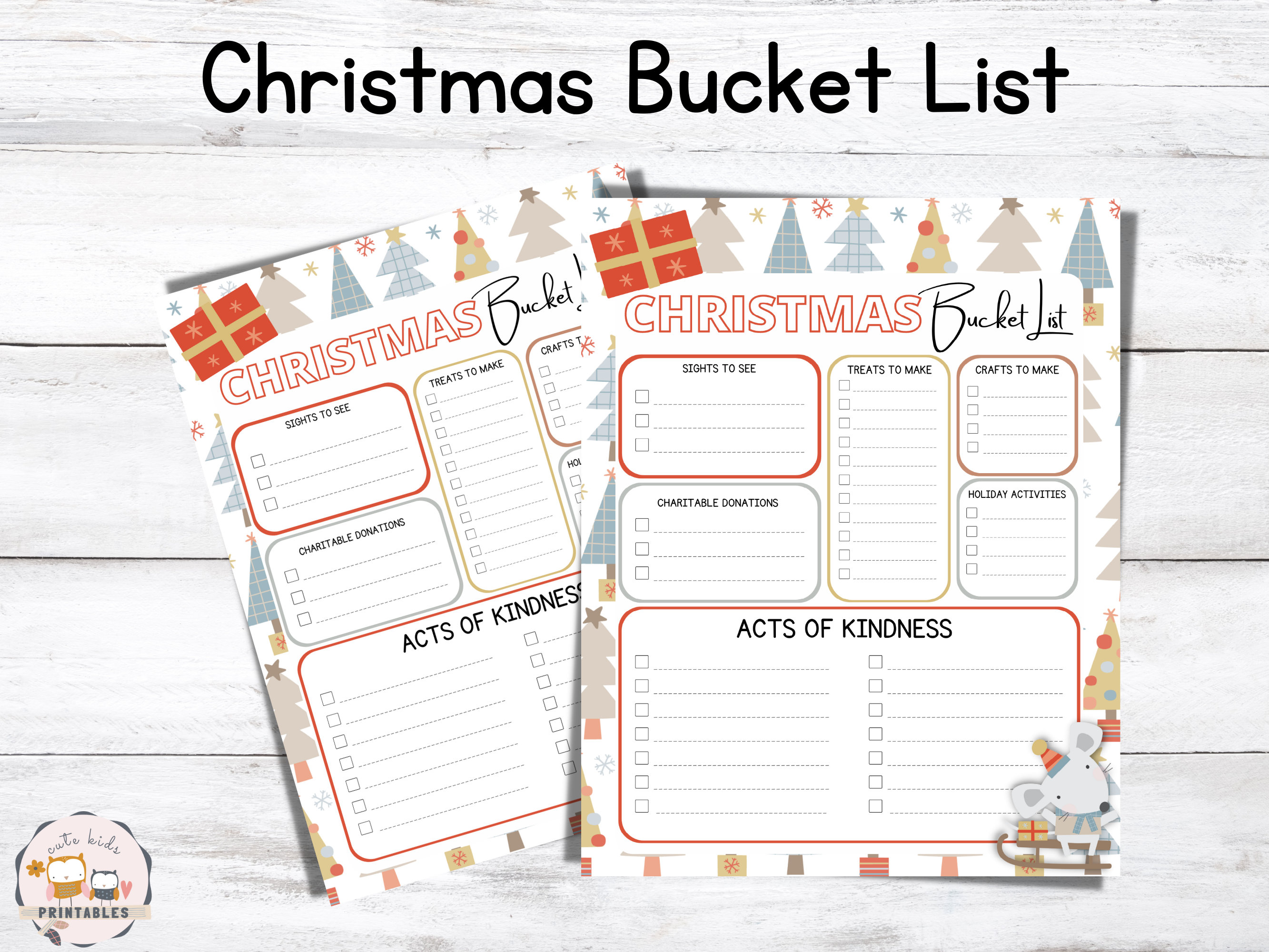 Christmas Bucket List Printable PDF - Etsy