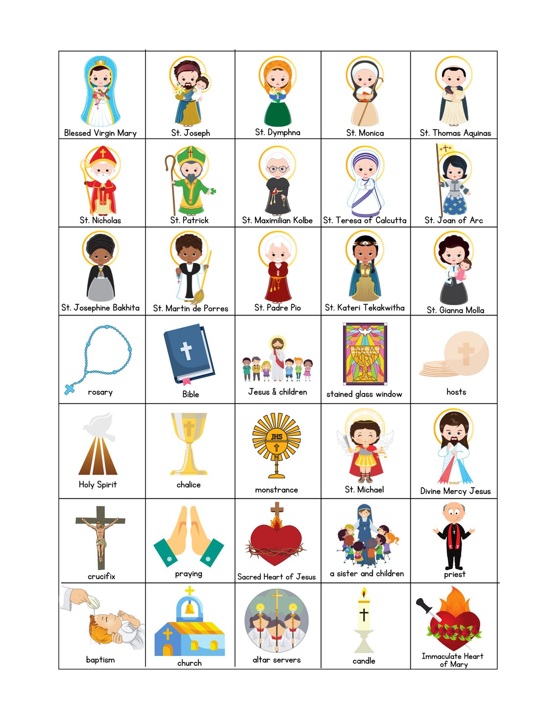 All Saints Day Bingo Game PDF Party Printable - Etsy