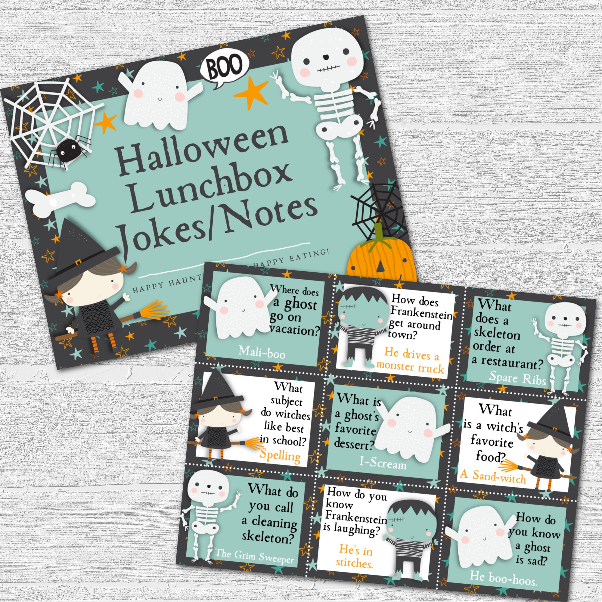 Halloween Jokes - Halloween Lunchbox Notes - Printable Jokes for Kids ...