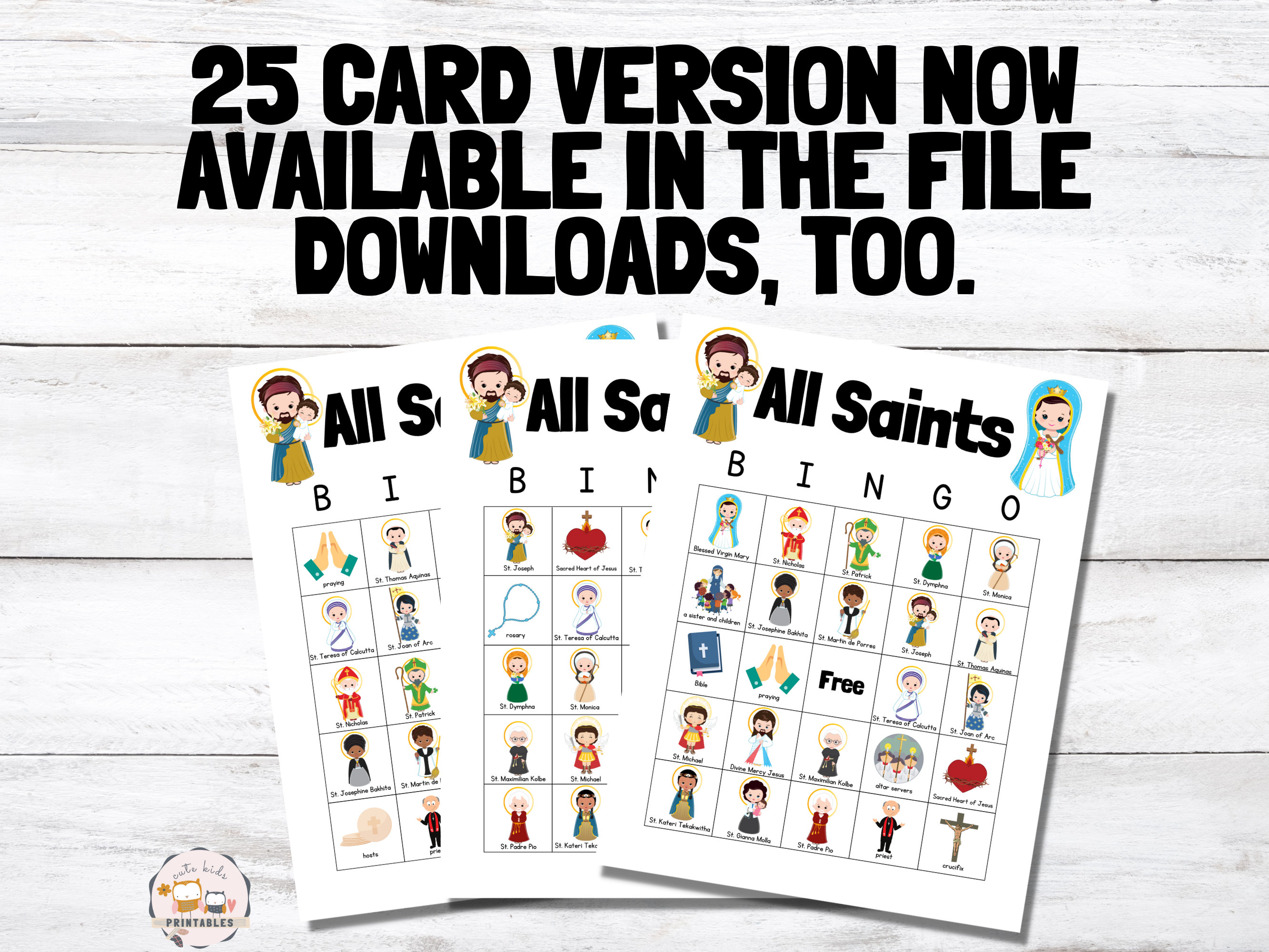 All Saints Day Bingo Game PDF Party Printable - Etsy Canada