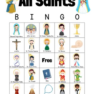 All Saints Day Bingo Game PDF Party Printable - Etsy Canada