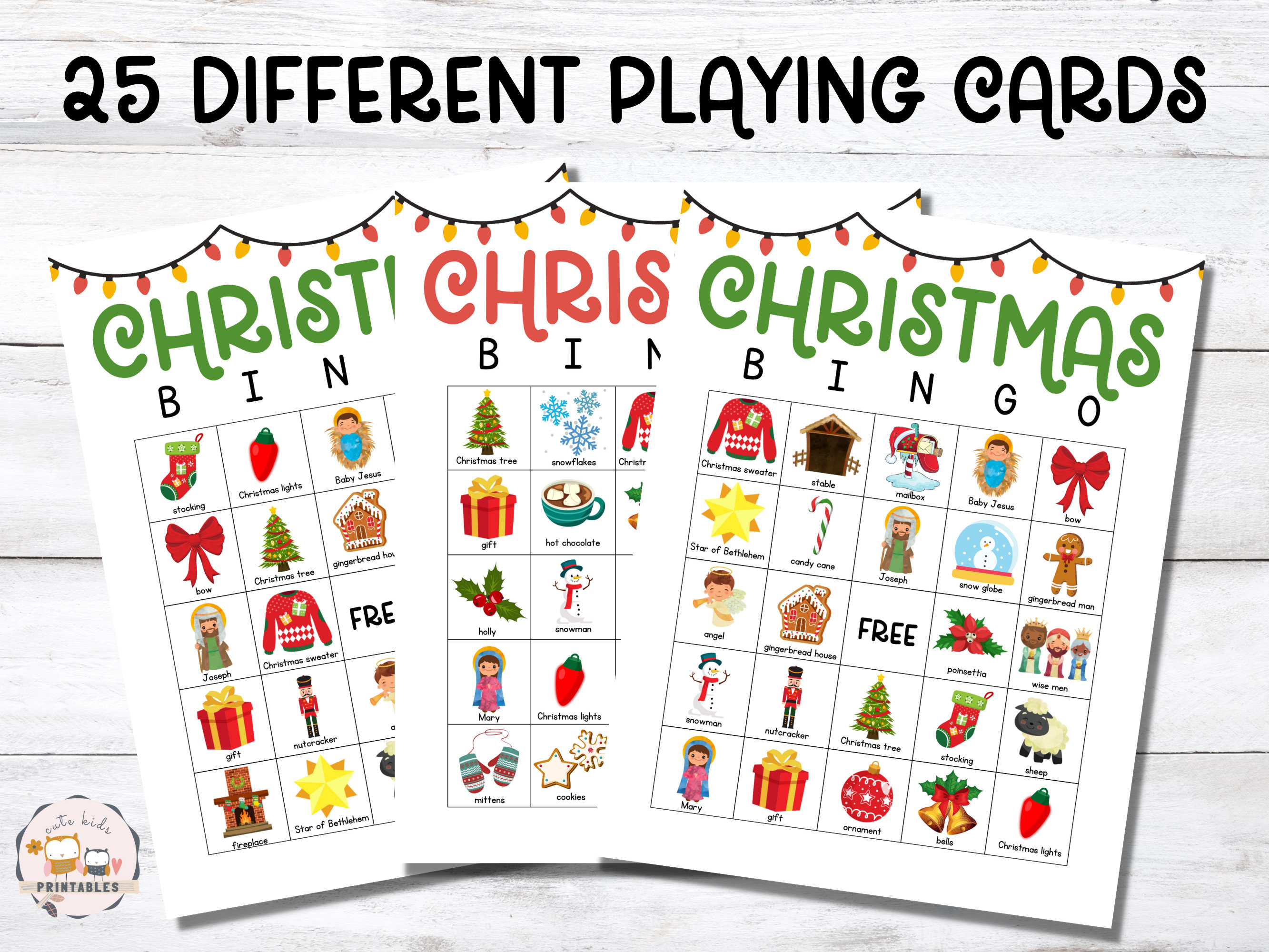 Christmas Bingo Game PDF Party Printable - Etsy
