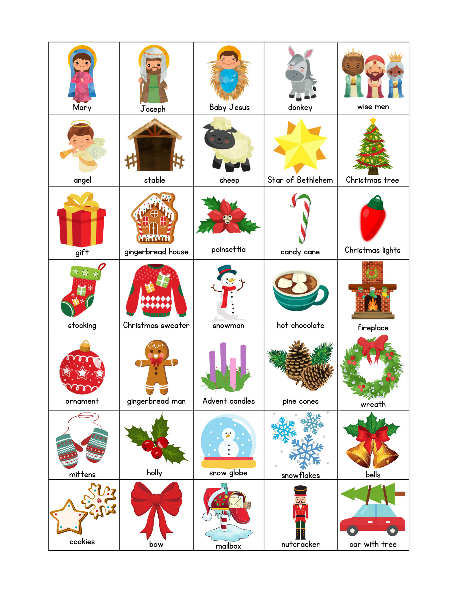 Christmas Bingo Game PDF Party Printable - Etsy