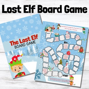 Printable Lost Elf Christmas Board Game for Kids - PDF Christmas ...