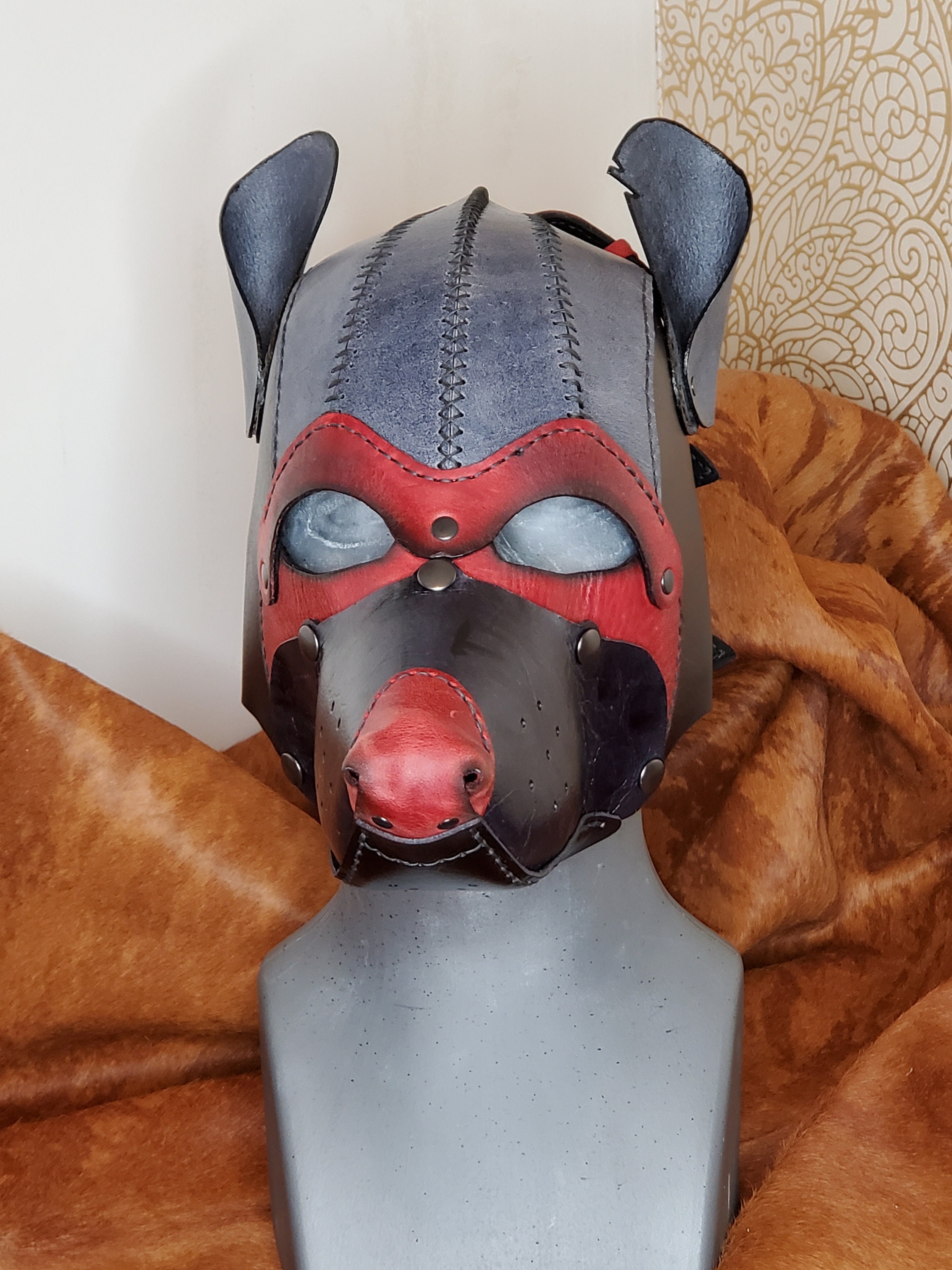 Specialty Leather Pup Hood - Pup Play, Petplay, Leather Dog Mask - Etsy