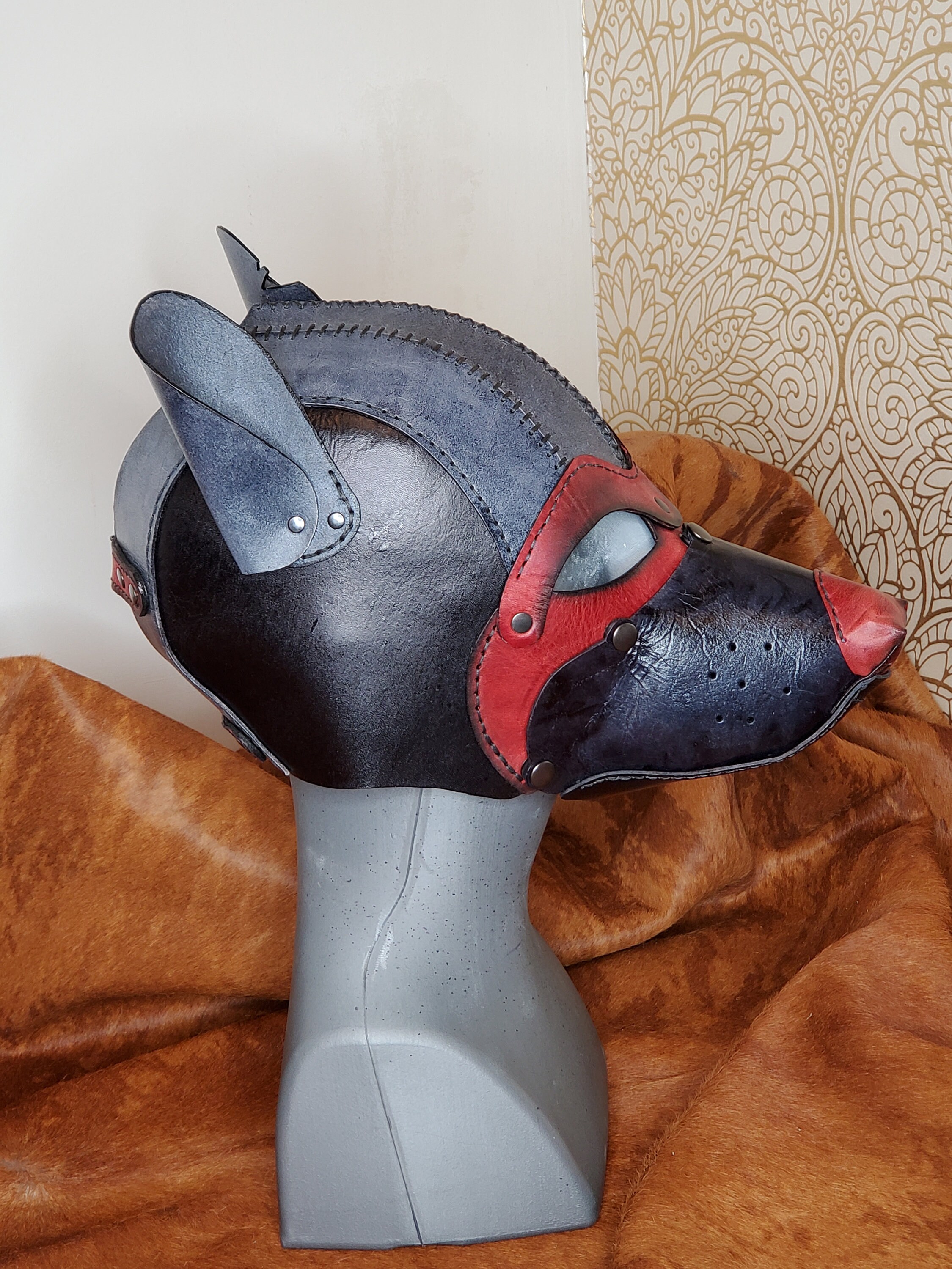 Specialty Leather Pup Hood Pup Play Petplay Leather Dog - Etsy