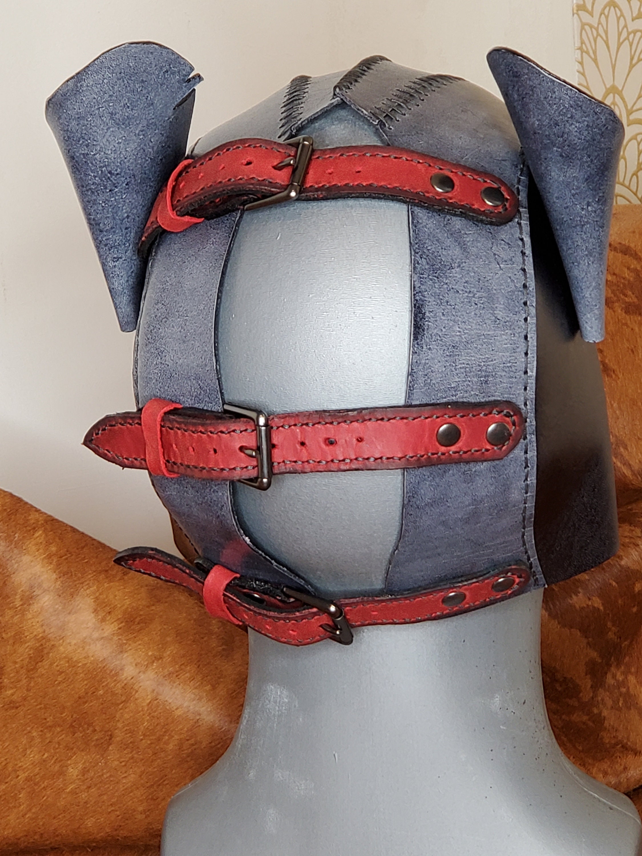 Specialty Leather Pup Hood Pup Play Petplay Leather Dog - Etsy