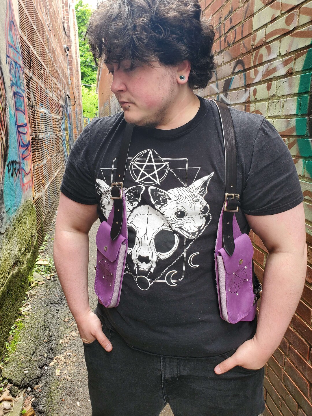 Queer Witch Leather Pocket Harness - Pride Wear - Etsy