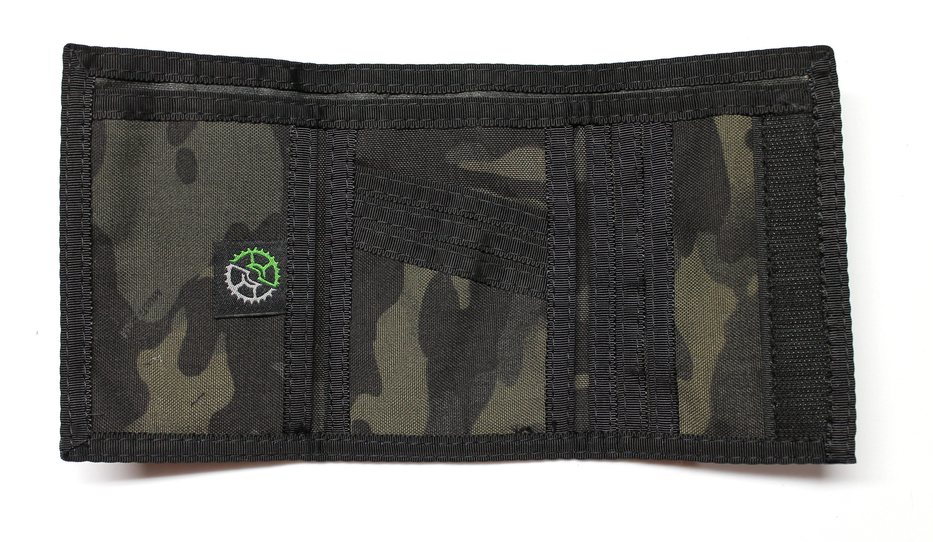 Black Mutlcam Camo Trifold Wallet Nylon With 6 Credit Card Pockets ...
