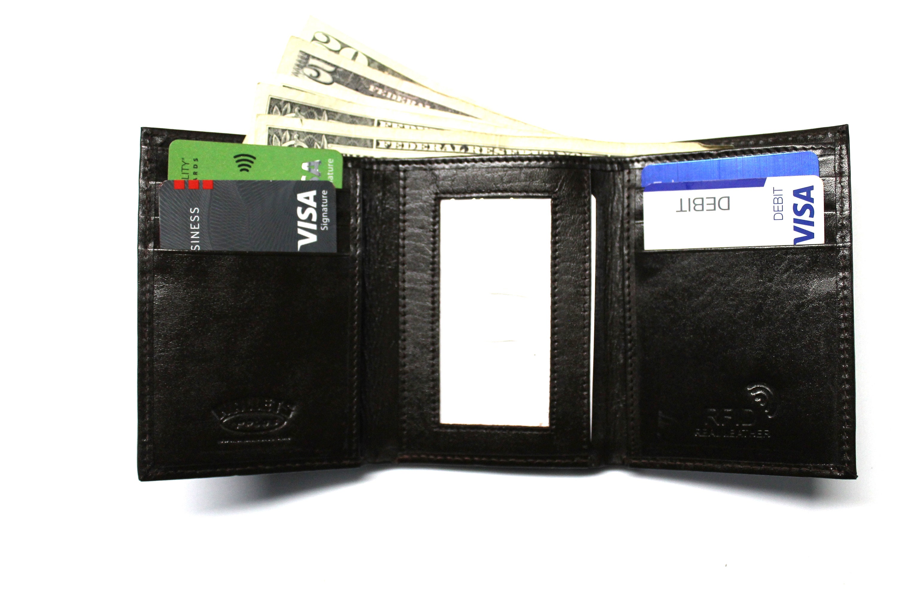 Bass Fishing Trifold Wallet Black Leather Embossed - Etsy