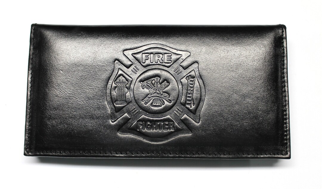Fire Fighter Leather Embossed Checkbook Cover - Etsy