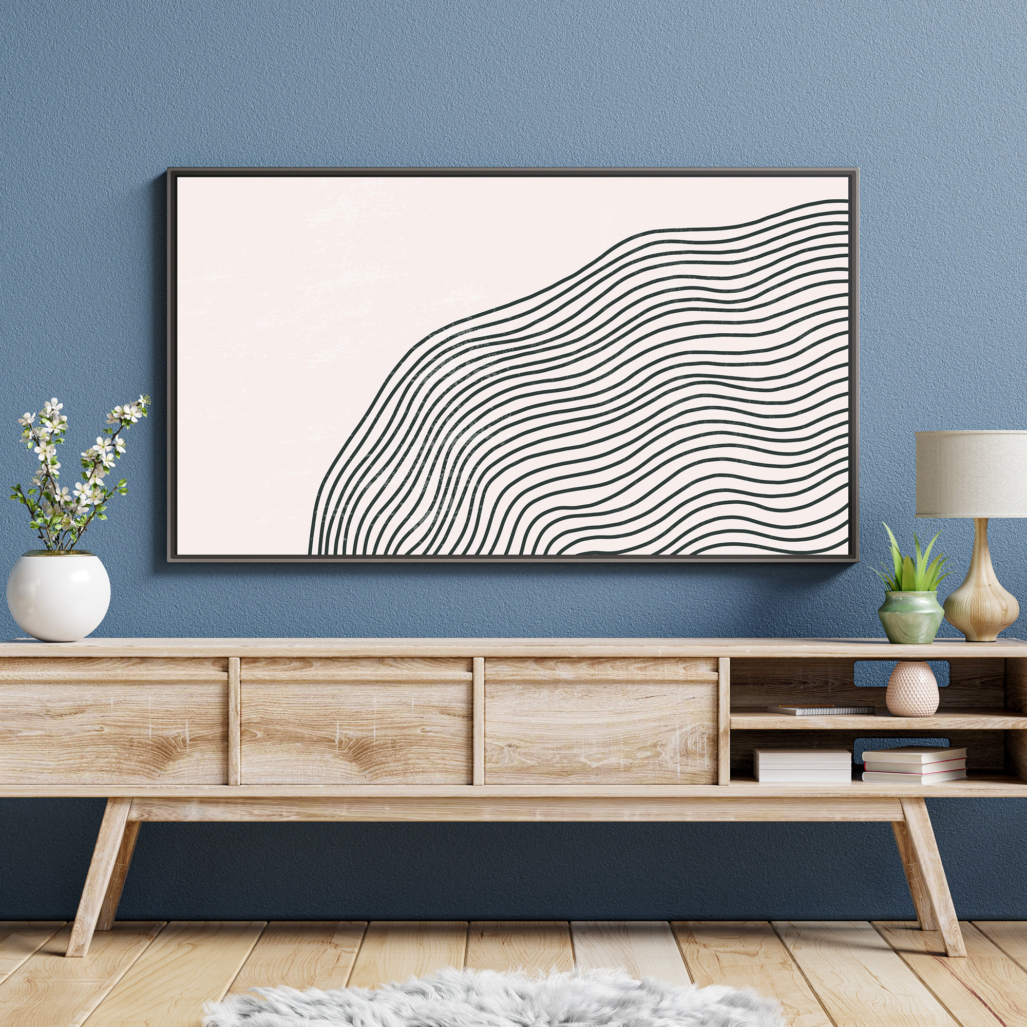 Samsung Frame Tv Abstract Art, Black and White Minimal Art,minimalist ...