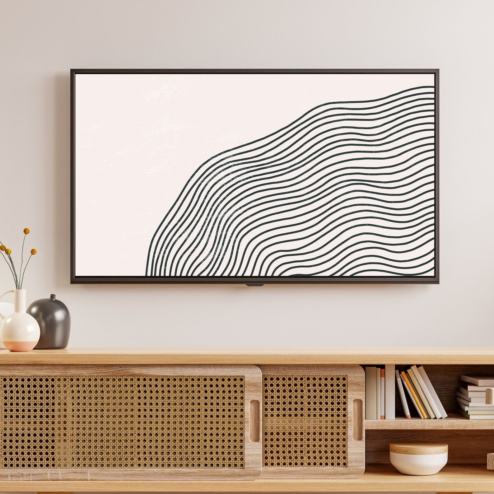 Samsung Frame Tv Abstract Art, Black and White Minimal Art,minimalist ...