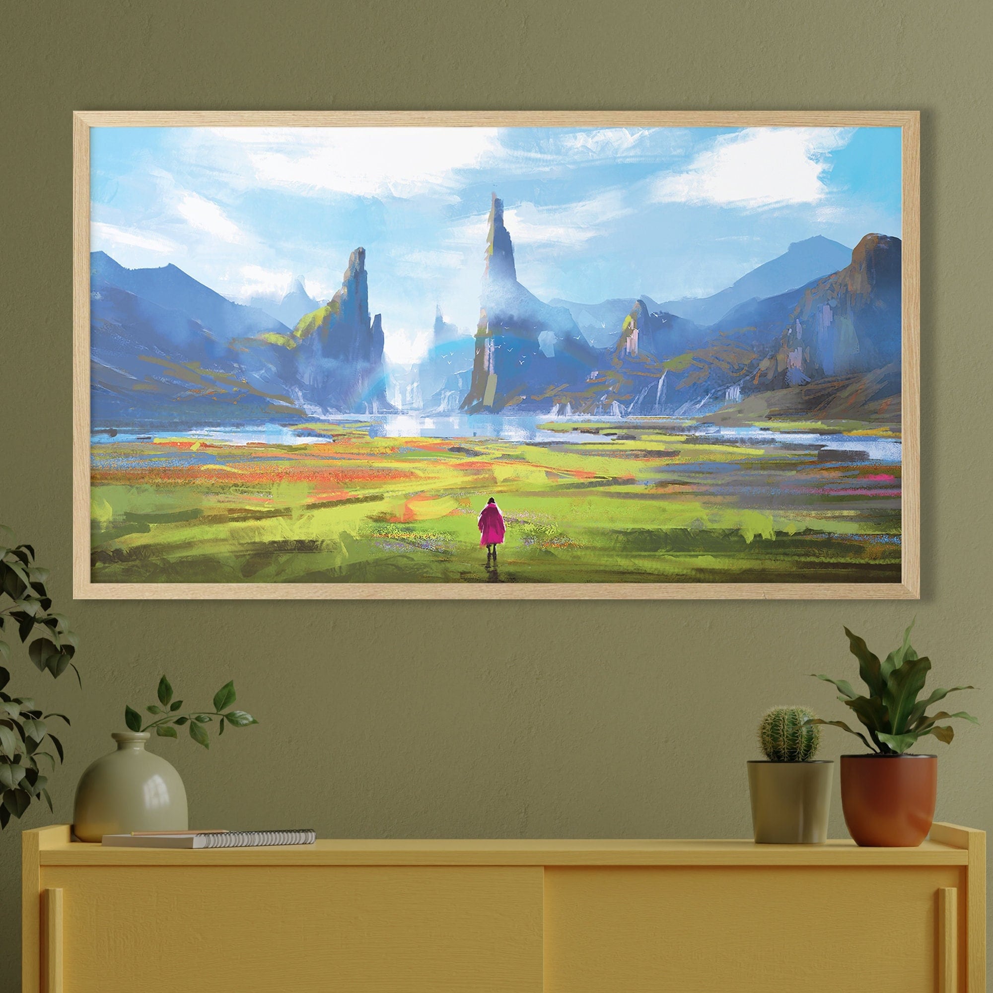 Samsung Frame Tv Oil Painting, Frame Art TV, Samsung Art TV, Modern ...