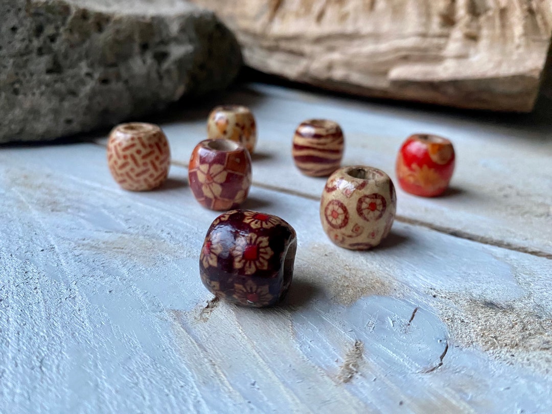 Dread Jewelry Wood Bead Large Flower Ornaments.dread Jewelry ...