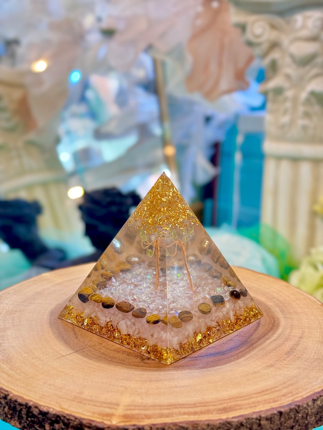 Orgone Pyramid Positive Energy Generator Converter Resin Natural ...