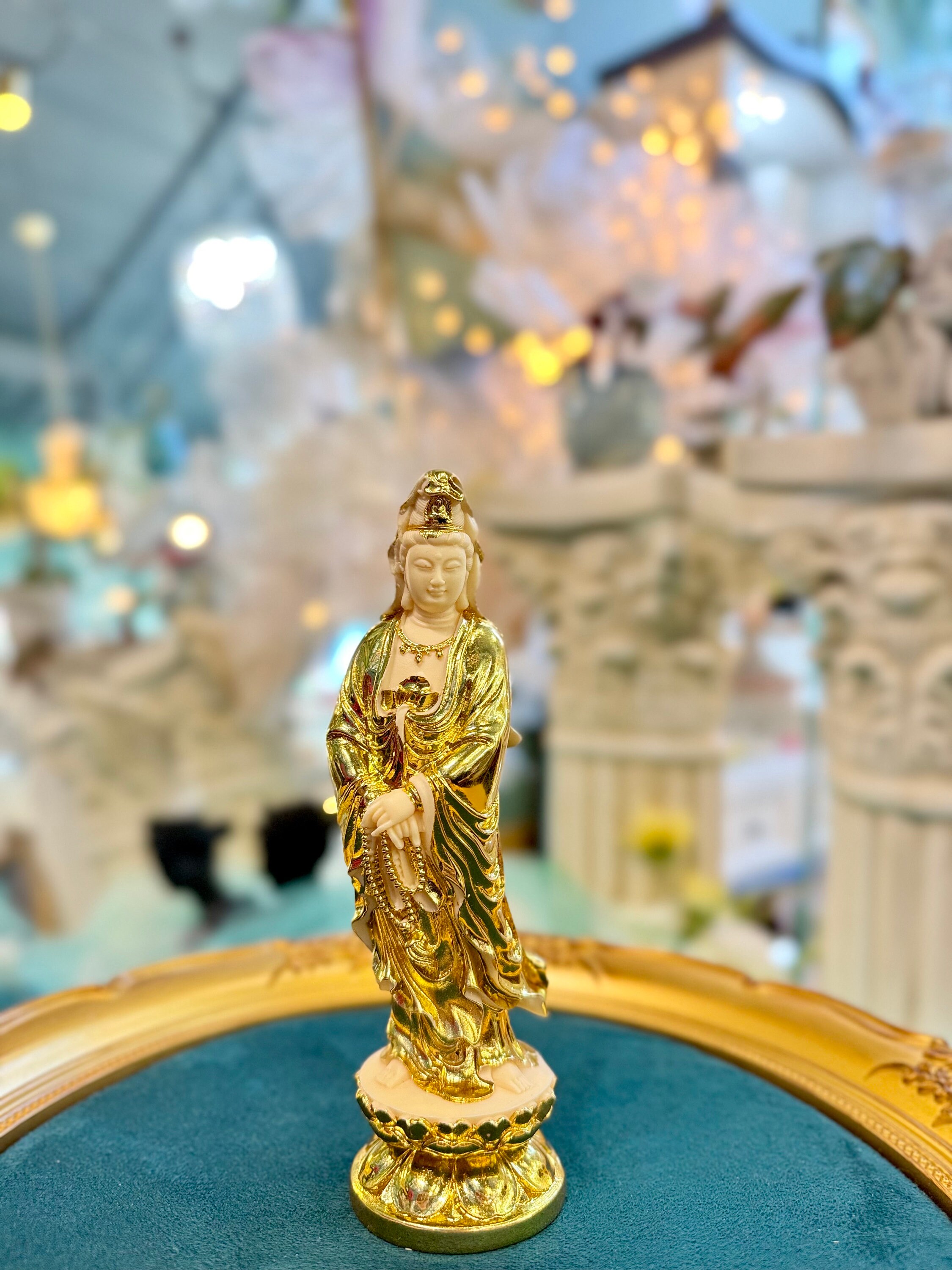 Guanyin Bodhisattva of Compassion Buddha Natural Ivory Fruit Carved ...