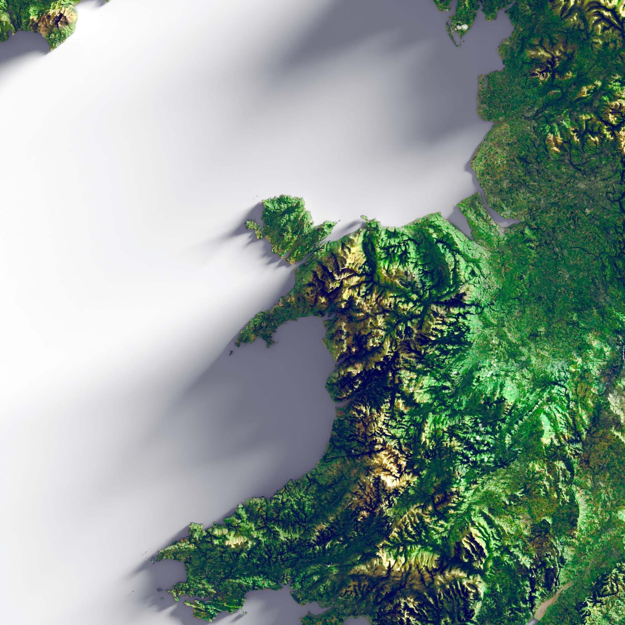 UK Terrain Relief Map Print - Etsy