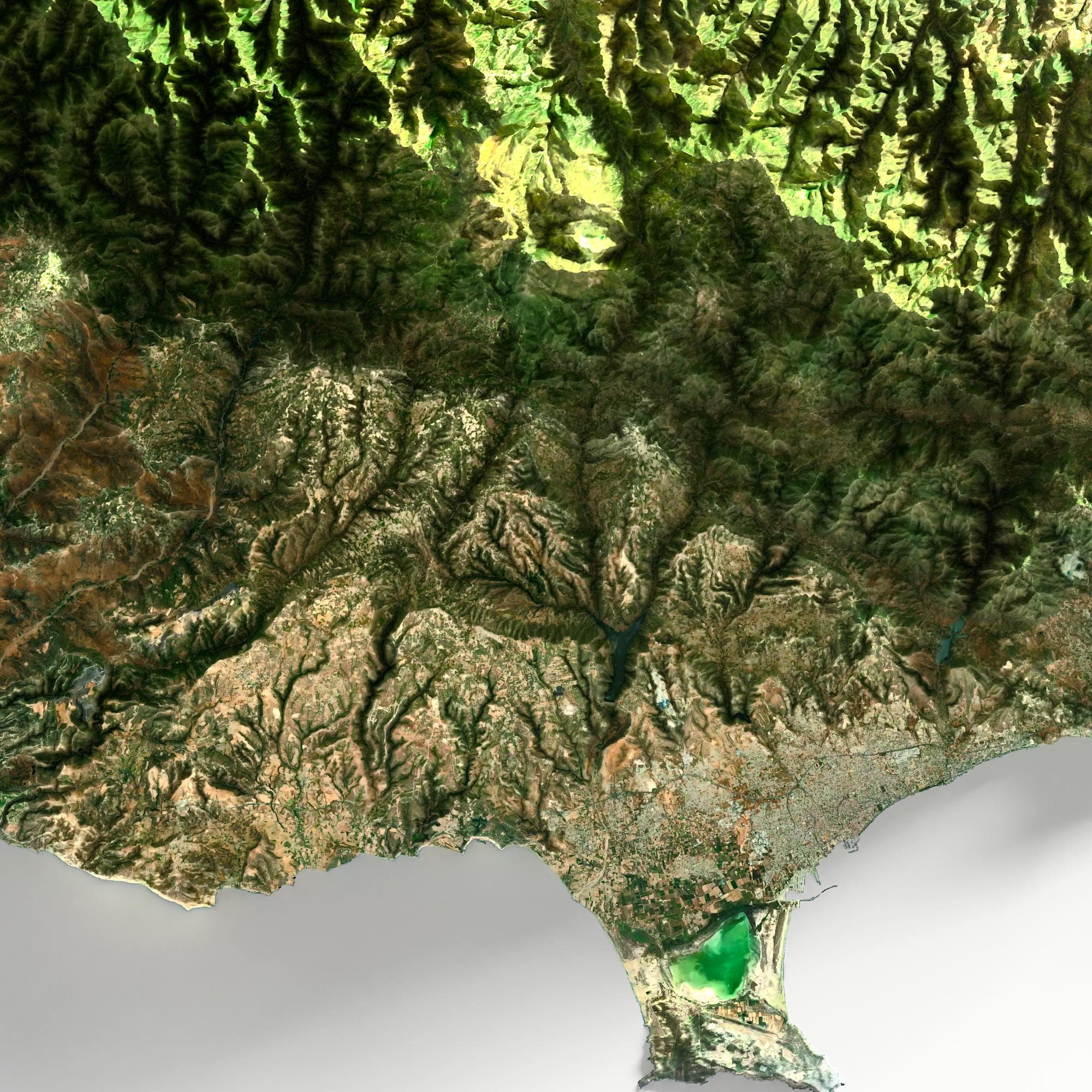 Cyprus Terrain Relief Map Print - Etsy