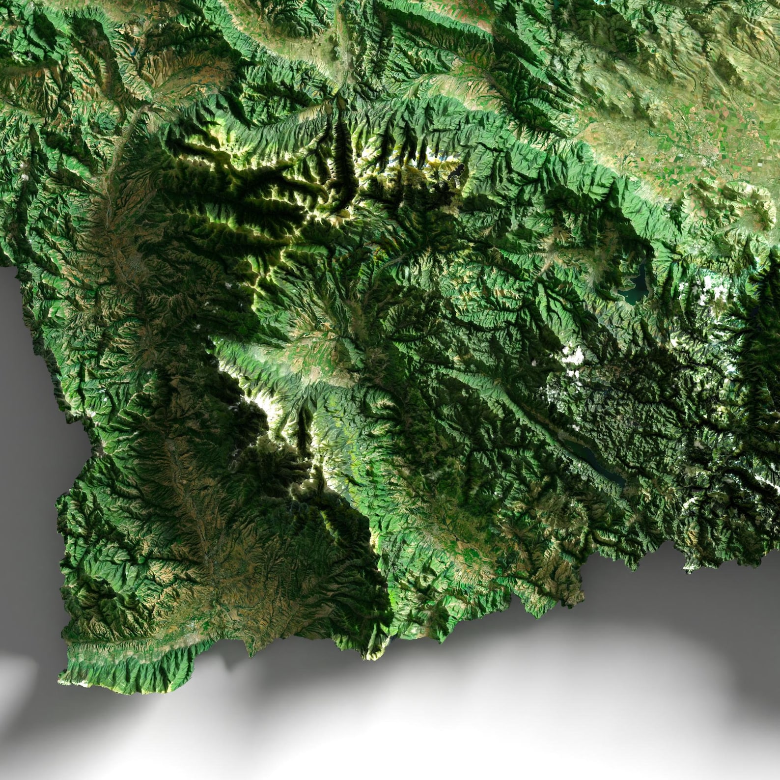 Bulgaria Terrain Relief Map Print - Etsy