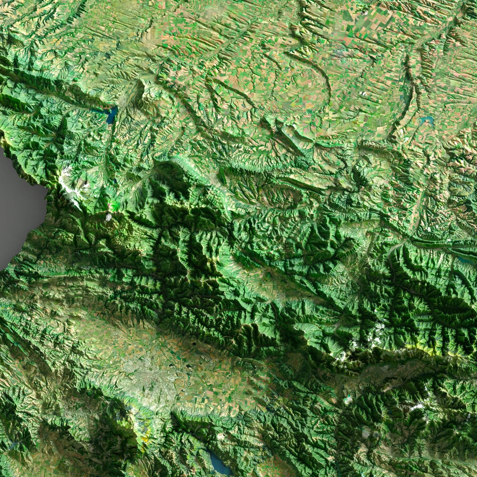 Bulgaria Terrain Relief Map Print - Etsy