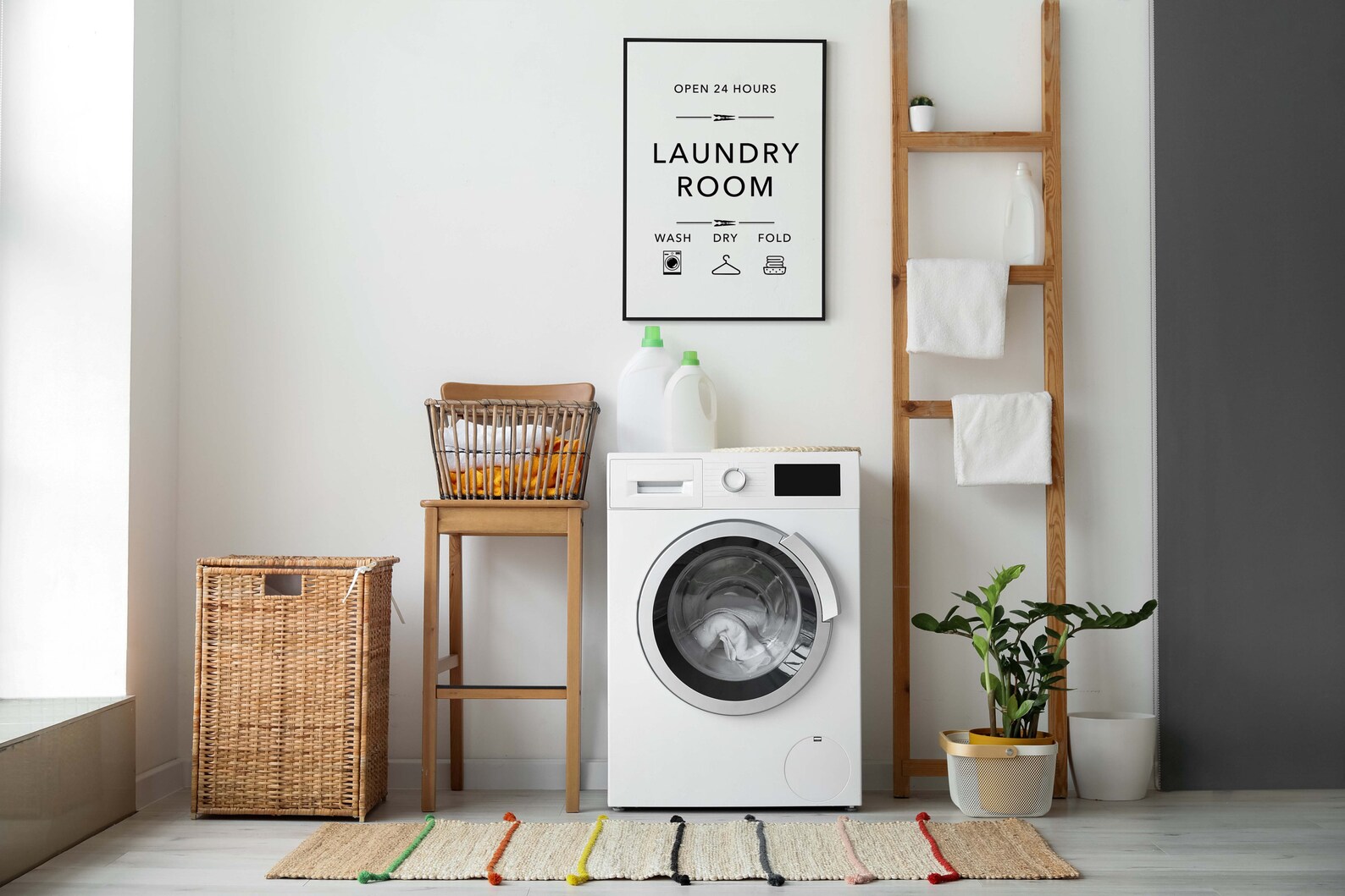 Wash Dry Fold Laundry Sign Printable Laundry Art Laundry - Etsy