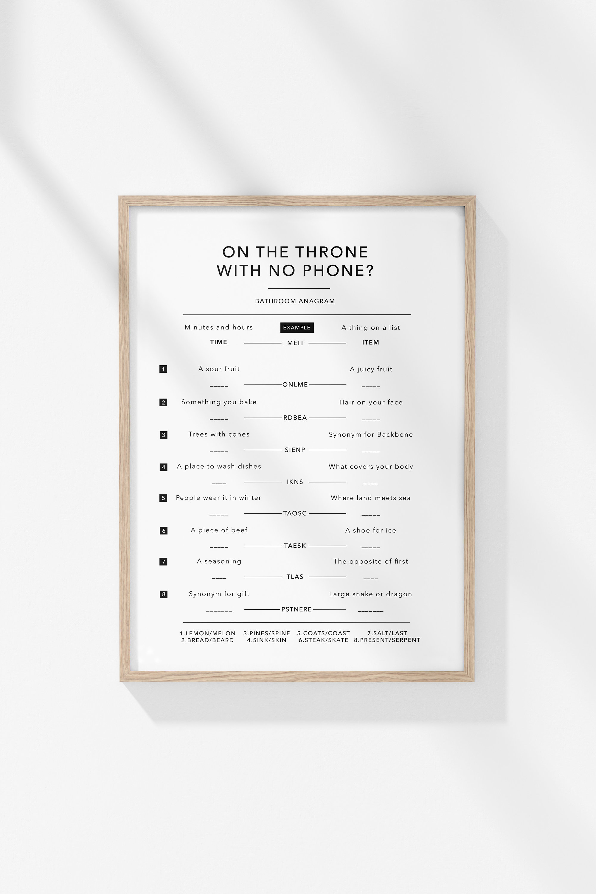 Forgot Your Phone Bathroom Sign Anagram Riddles and Word - Etsy