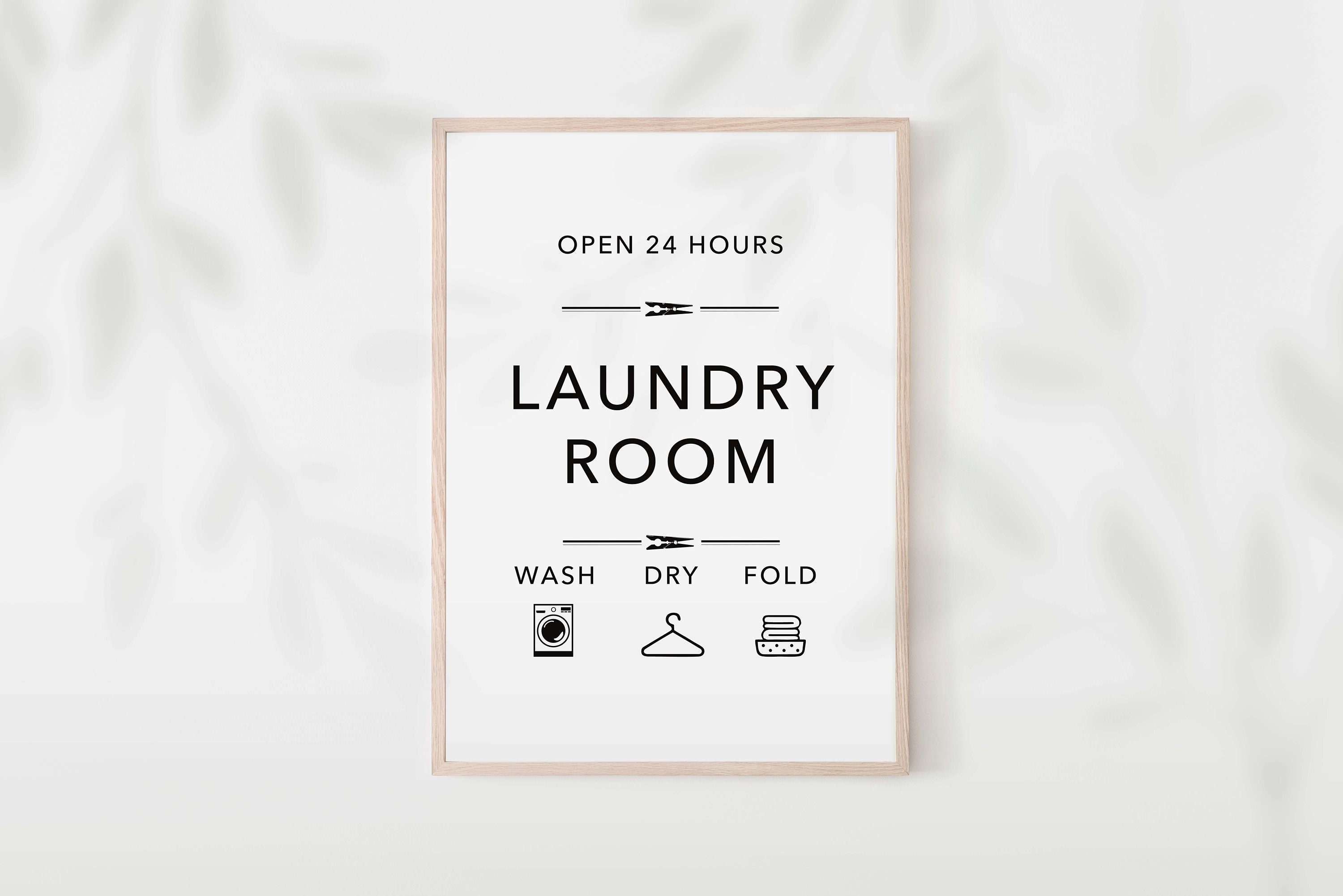 Wash Dry Fold Laundry Sign Printable Laundry Art Laundry - Etsy