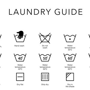 Horizontal Laundry Care Guide Poster, Laundry Room Decor, Laundry Sign ...