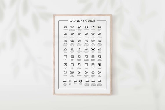 Laundry Care Guide Poster Laundry Room Decor Laundry Room - Etsy