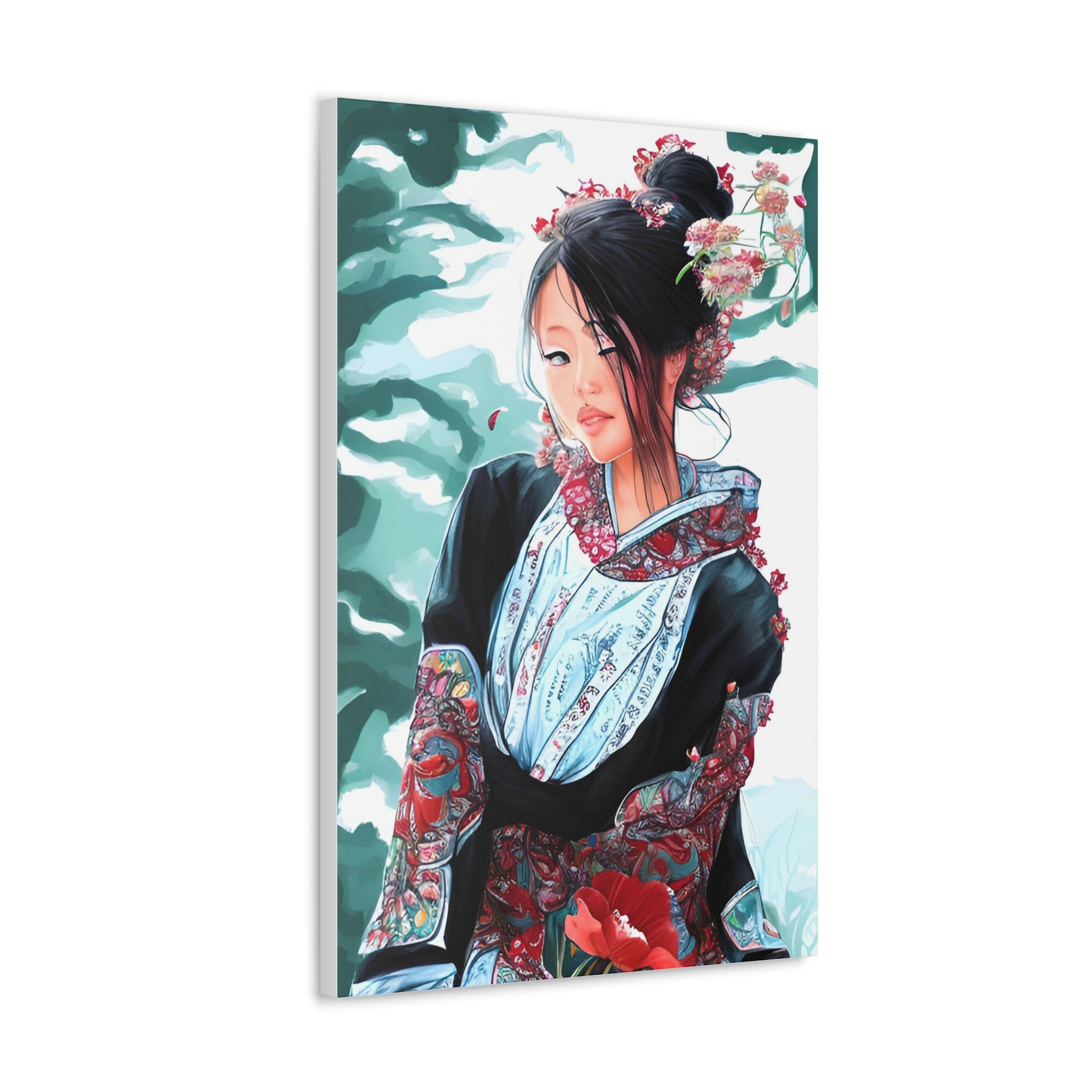 Hmong Girl Winking, Hmong Wall Art Print on Canvas, Hmong Wall Art ...