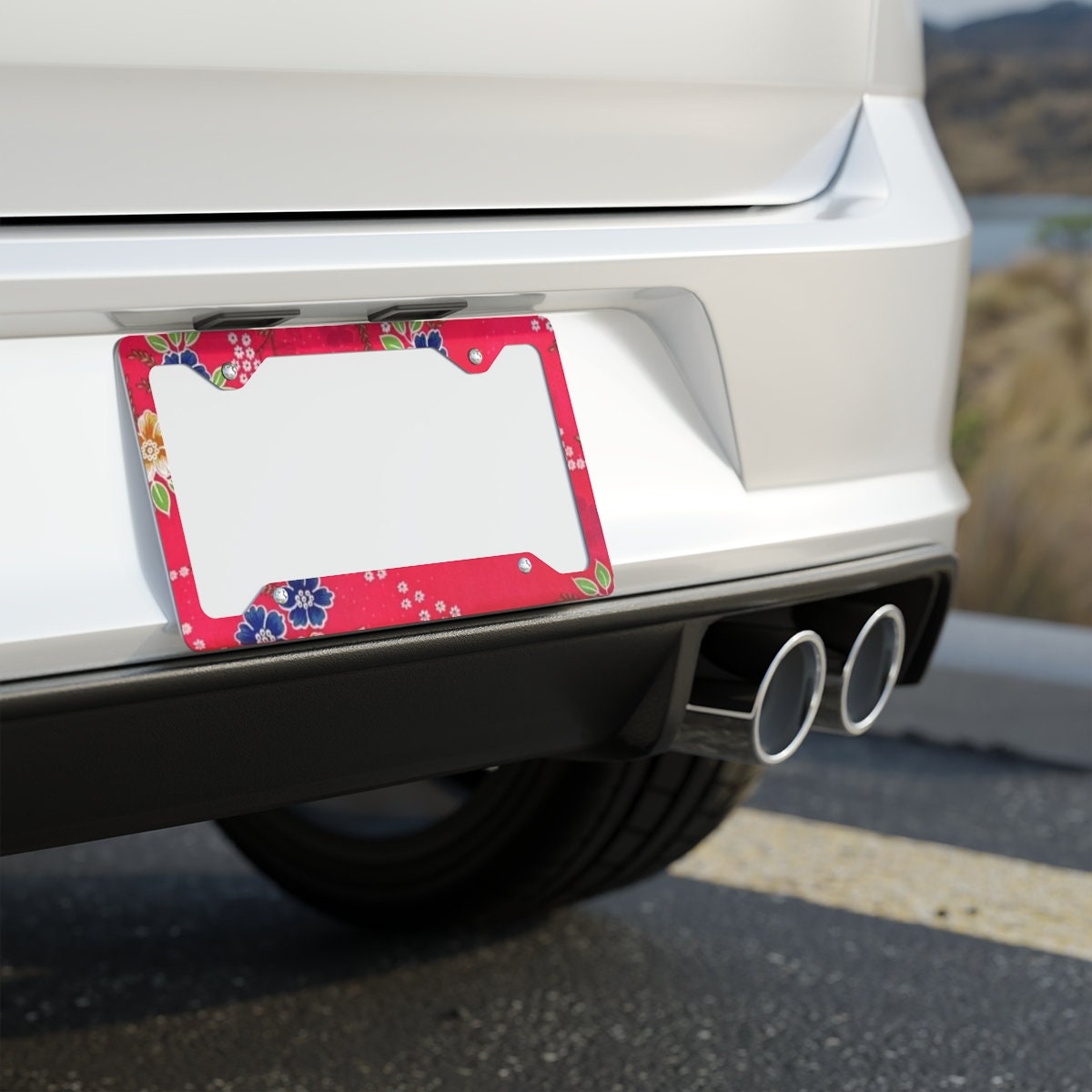 Pink Ntaub Lis Loos Metal License Plate Frame, Hmong Gifts, Hmong ...