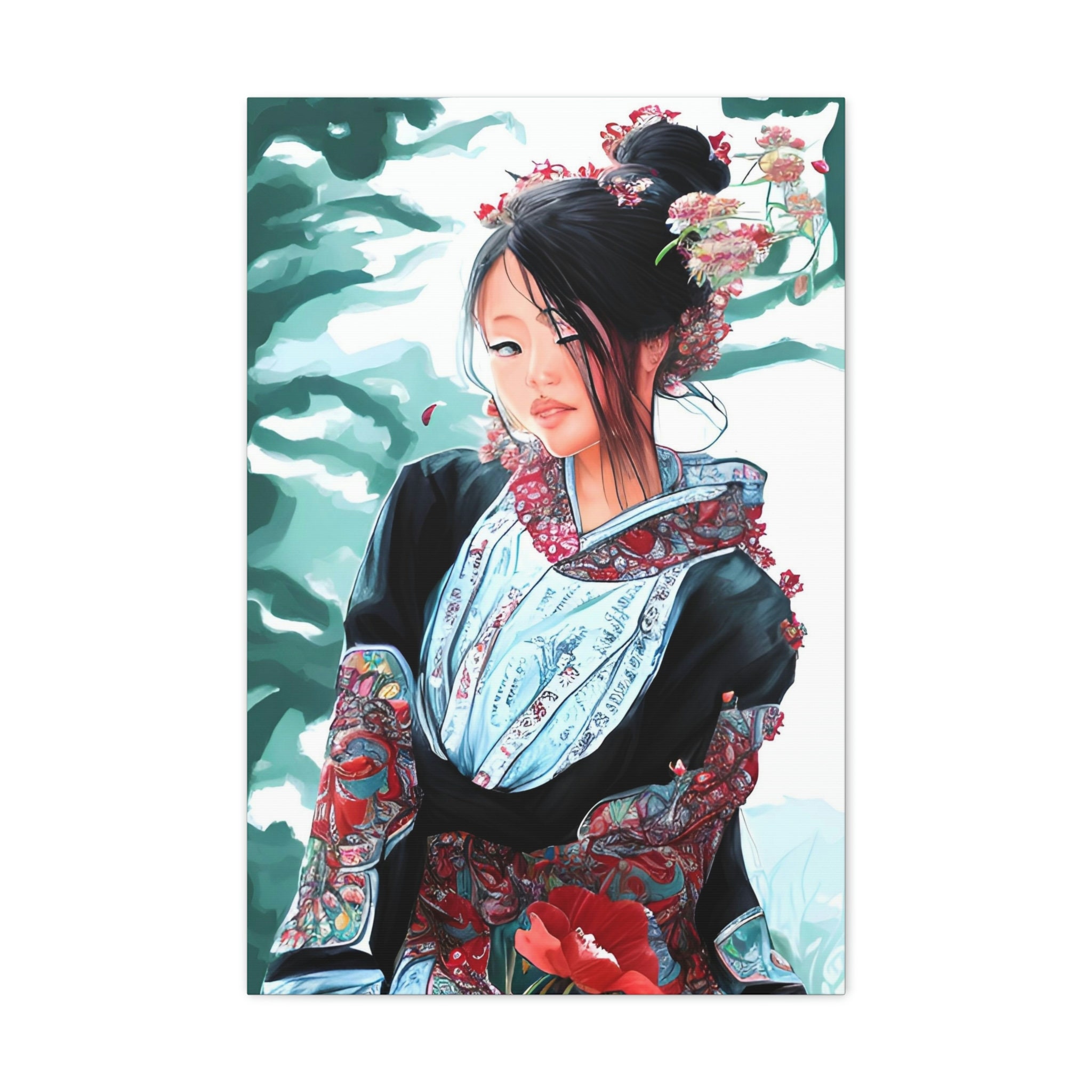 Hmong Girl Winking, Hmong Wall Art Print on Canvas, Hmong Wall Art ...