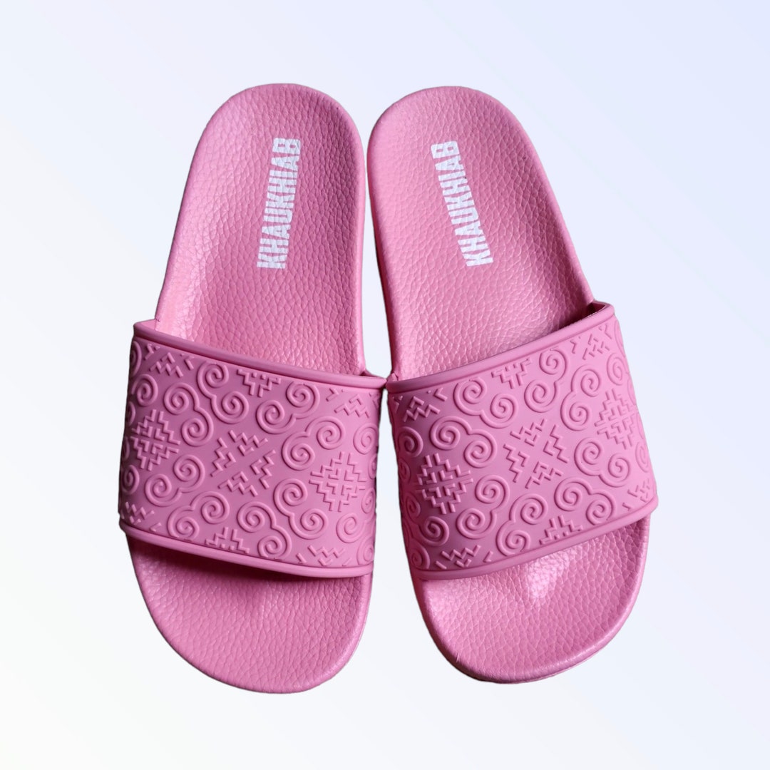 Pink Hmong Swirl Slides, Hmong Sandals, Hmong Slides, Hmong Gifts ...