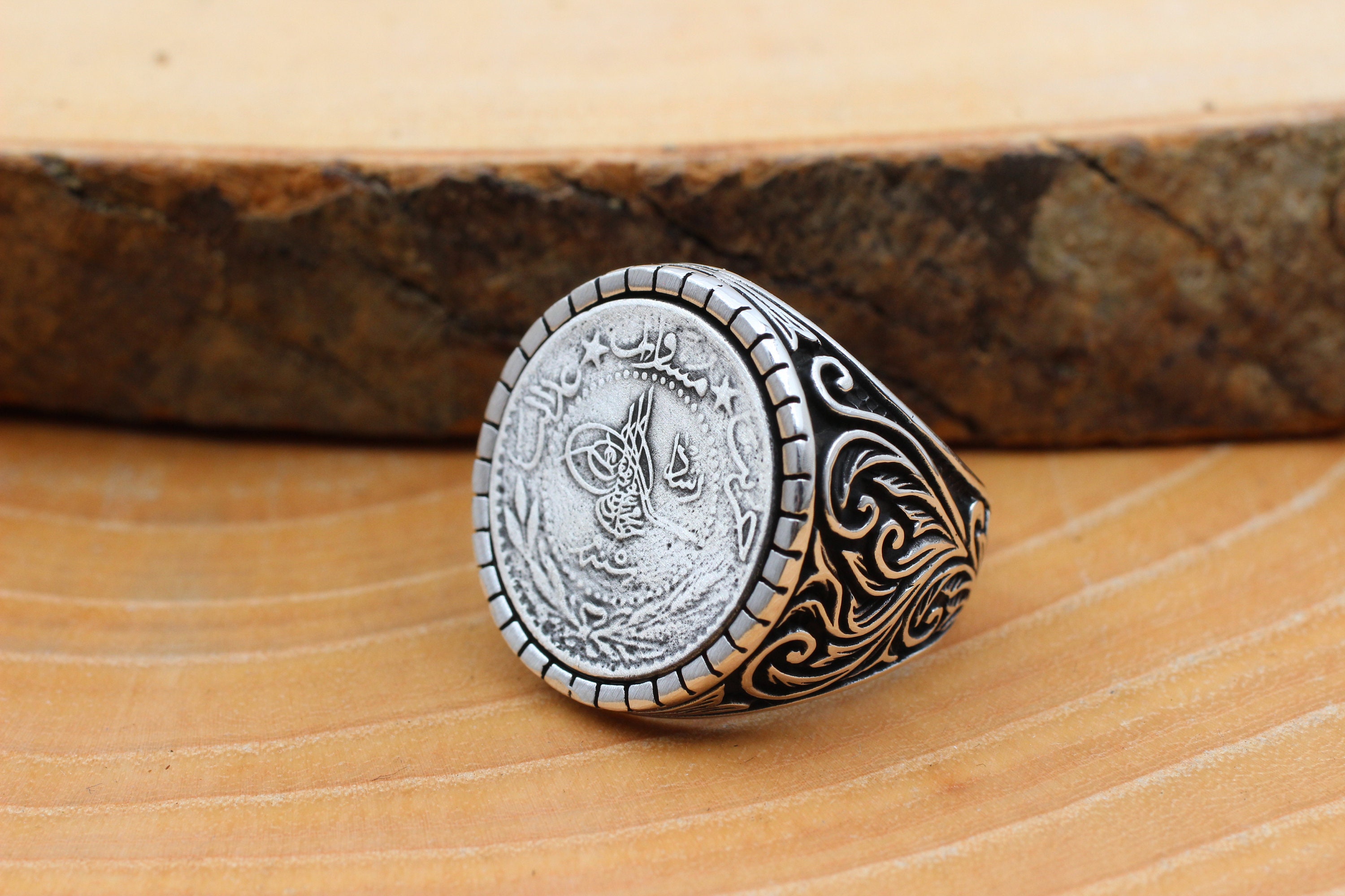 Ottoman Sign Men Ring 925 Sterling Silver Ring Ottoman Men - Etsy