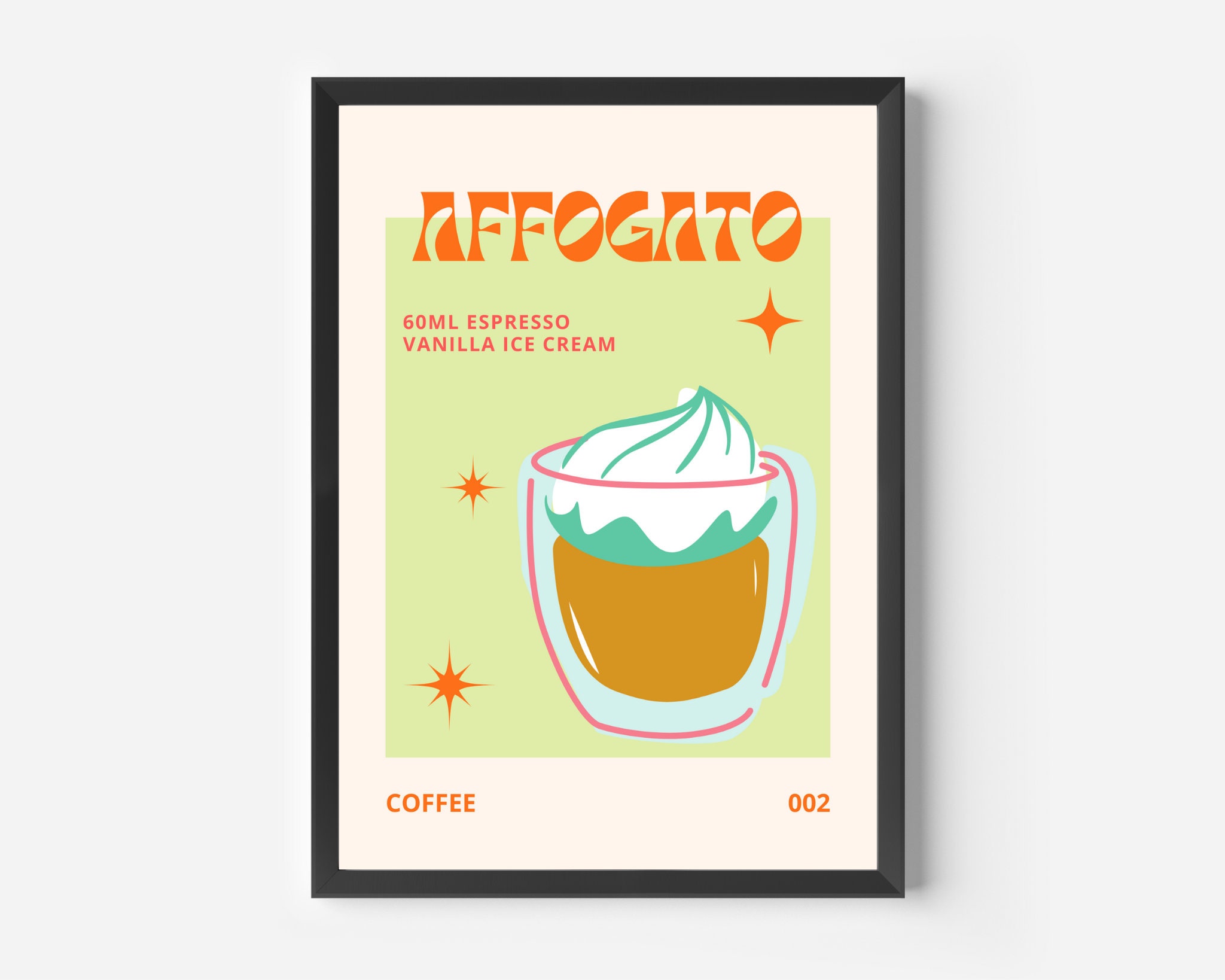 Preppy Coffee Prints With Recipe Coffee Prints Coffee Wall - Etsy