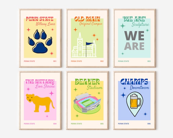 Penn State Prints Penn State Preppy Prints Penn State - Etsy