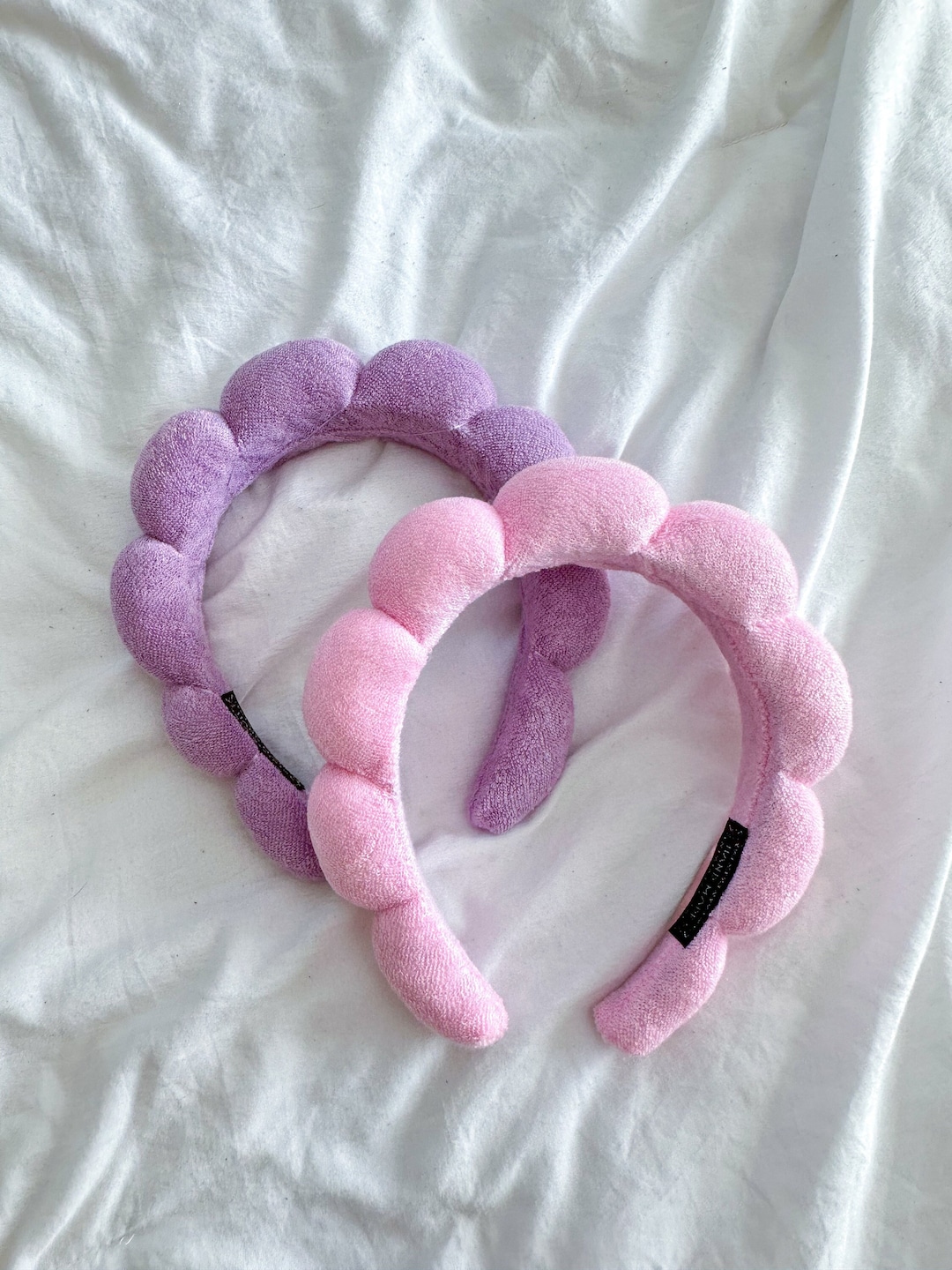 Grwm Headband | Spa Sponge Terry Towel Scalloped Headband | Puffy ...