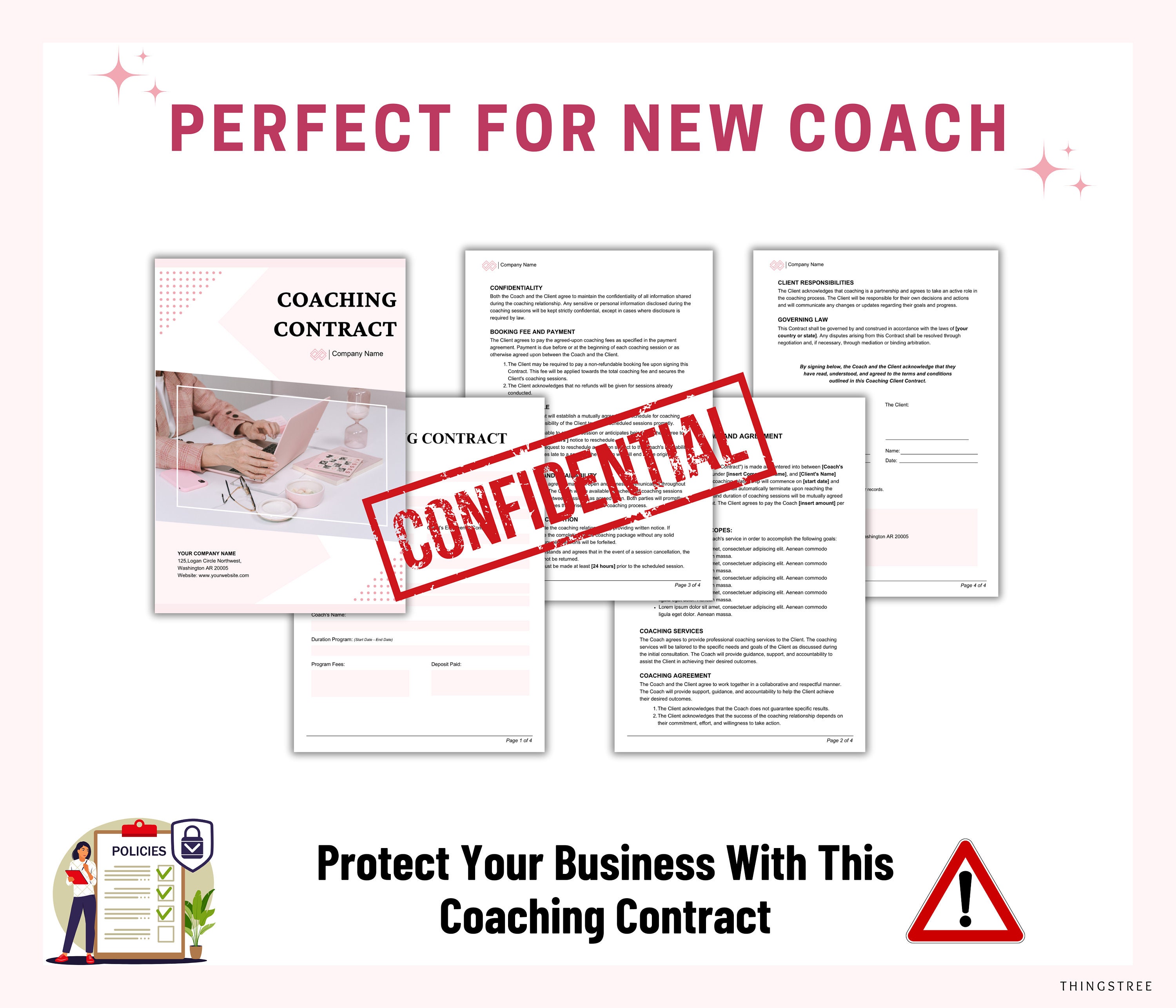 Client Coaching Agreement Template Invoice Templatedone for - Etsy